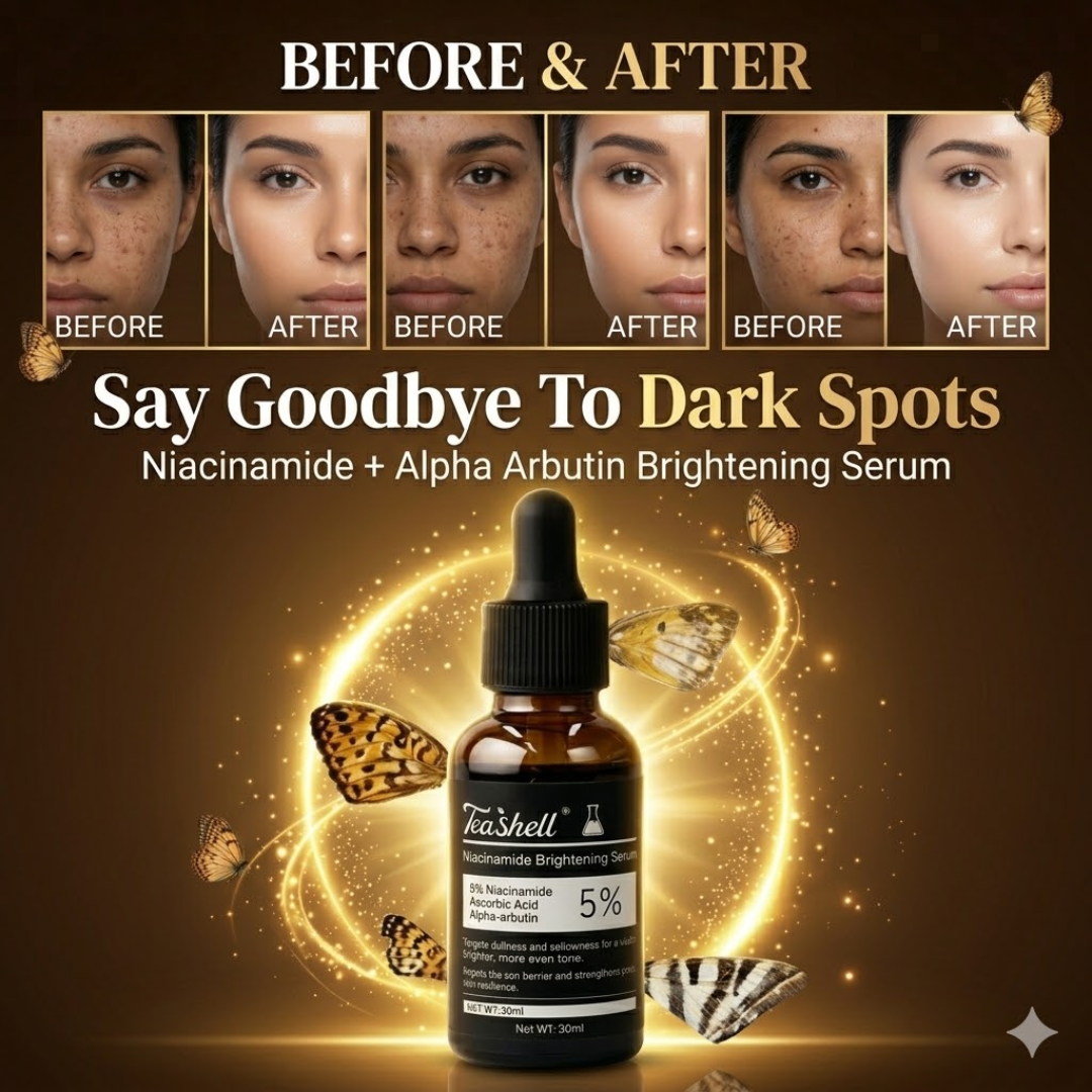 Teashell Niacinamide Brightening Serum | Fade Dark Spots, Acne Marks