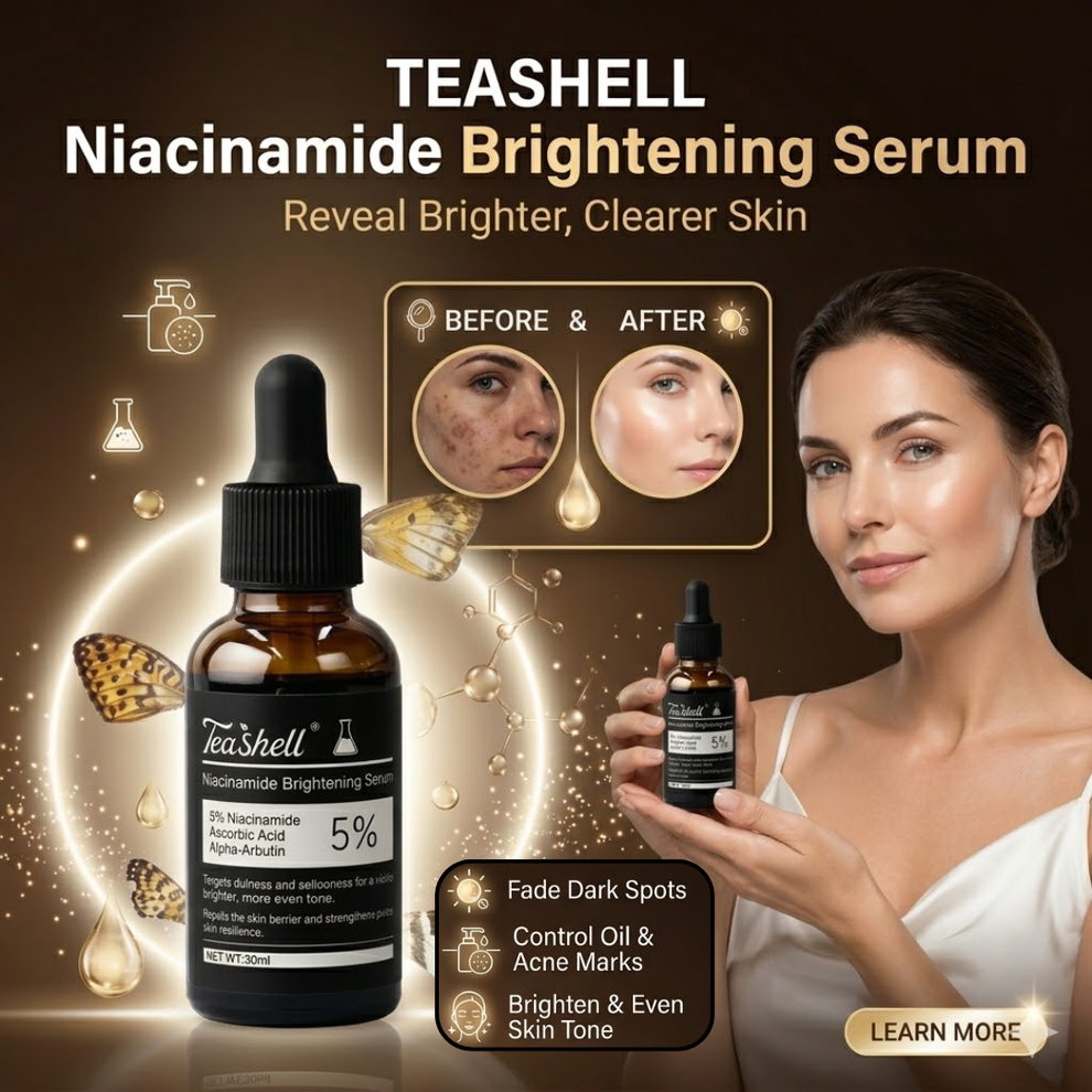 Teashell Niacinamide Brightening Serum | Fade Dark Spots, Acne Marks