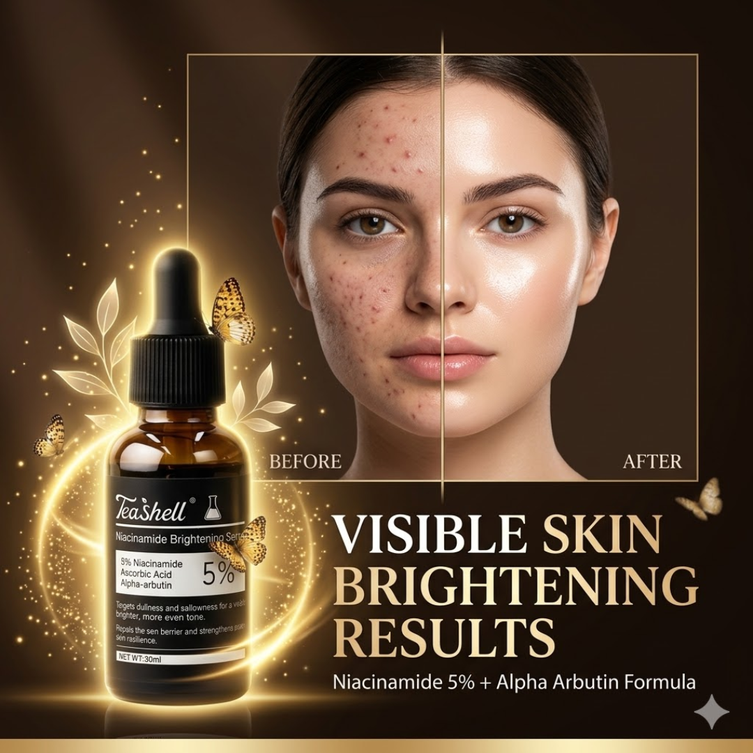 Teashell Niacinamide Brightening Serum | Fade Dark Spots, Acne Marks